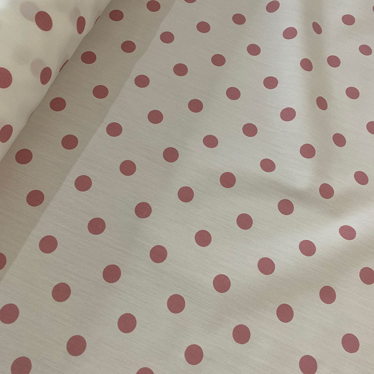 Telas De Flamenca De Alta Calidad Popelín Blanco Lunar Rosa